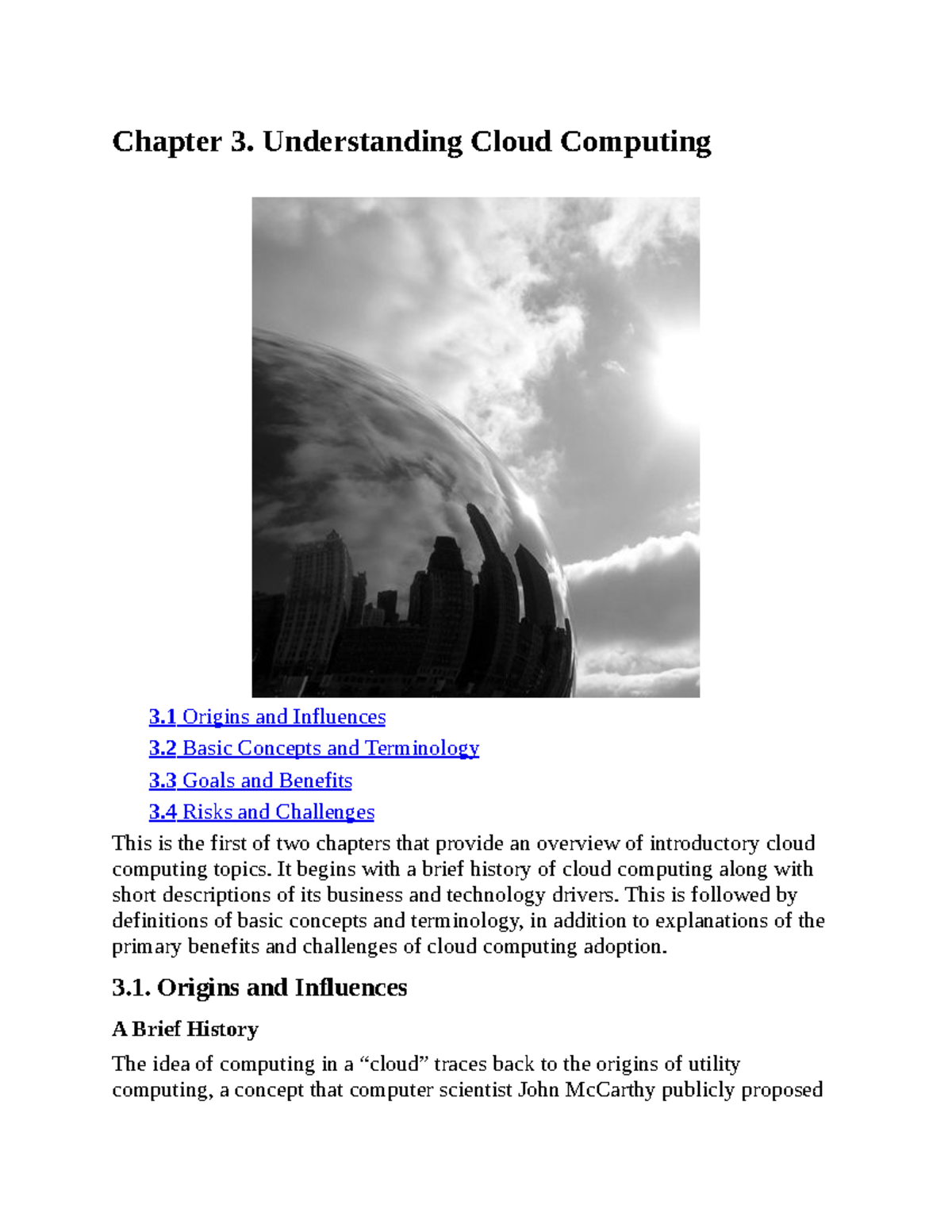 Understanding Cloud Computing: Chapter 3 Overview and Concepts - Studocu