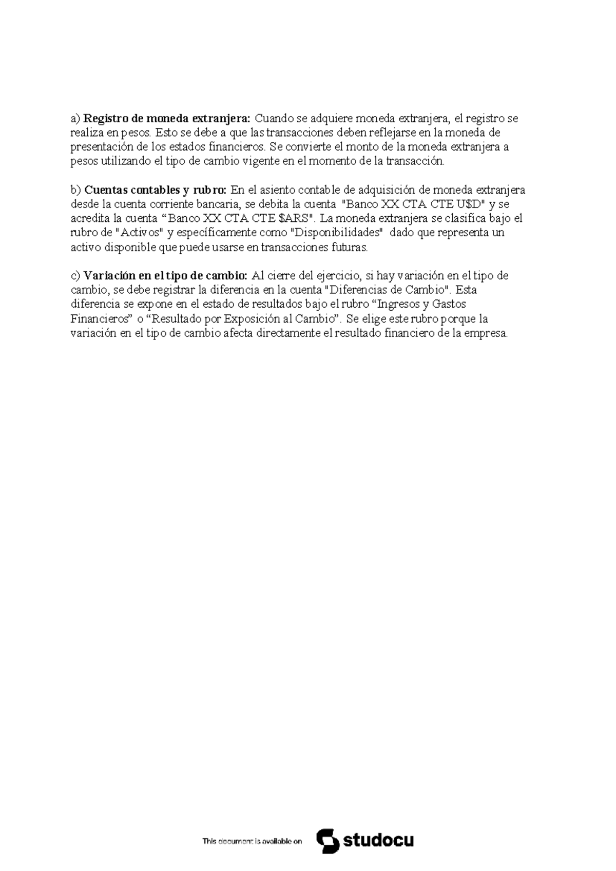 Foro Grupal 1: Registro y Variación de Moneda Extranjera en ...