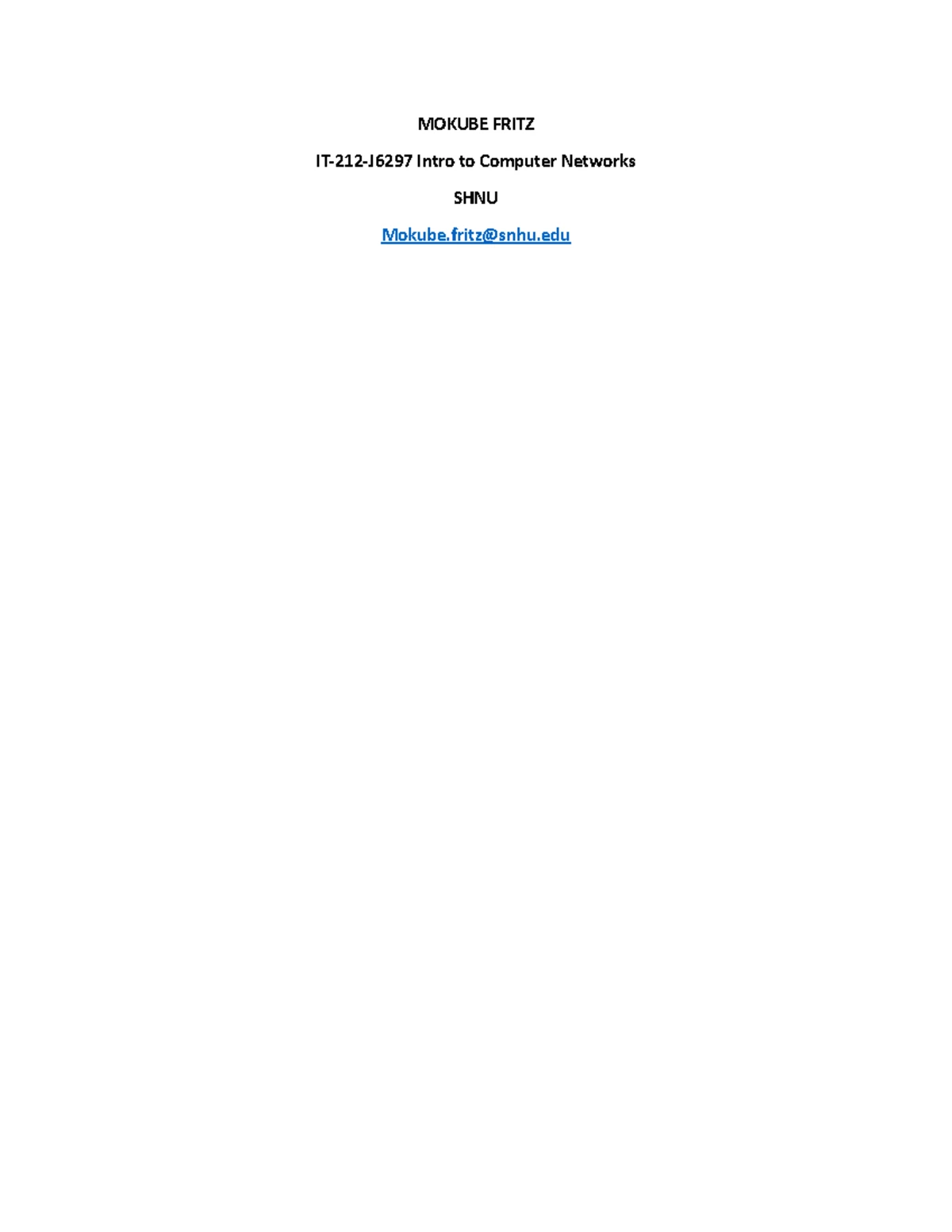 Week 7 Project - 7-1 PROJECT IT-212 Intro to Computer Networks Southern ...