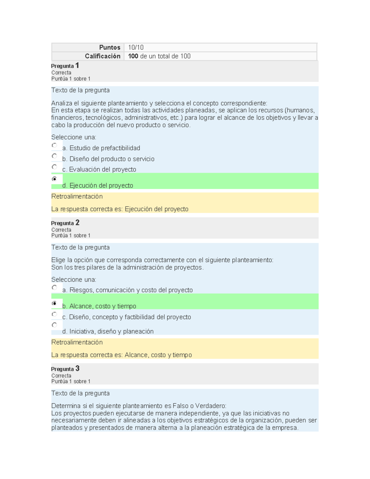 EA1 Evaluación de Proyectos: Preguntas y Respuestas Clave - Studocu