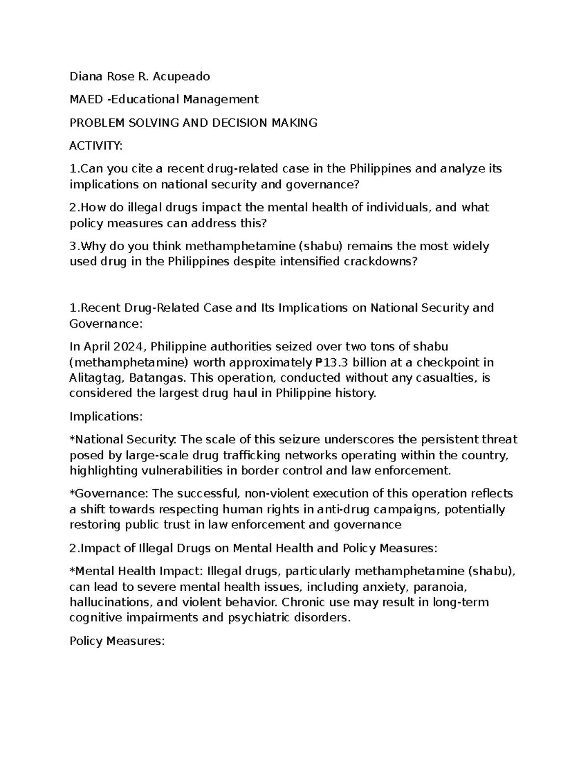 Diana ROSE R. Acupeado MAED EM - Diana Rose R. Acupeado MAED ...