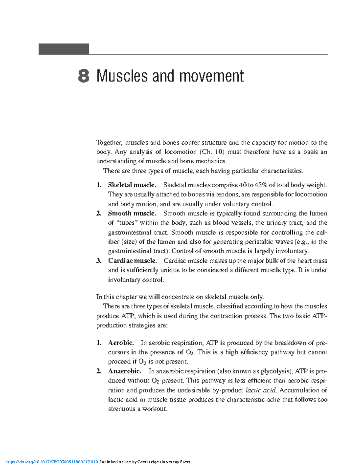 Whole Muscle Mechanics and Muscle/Bone Interactions in Biomechanics - 8 ...