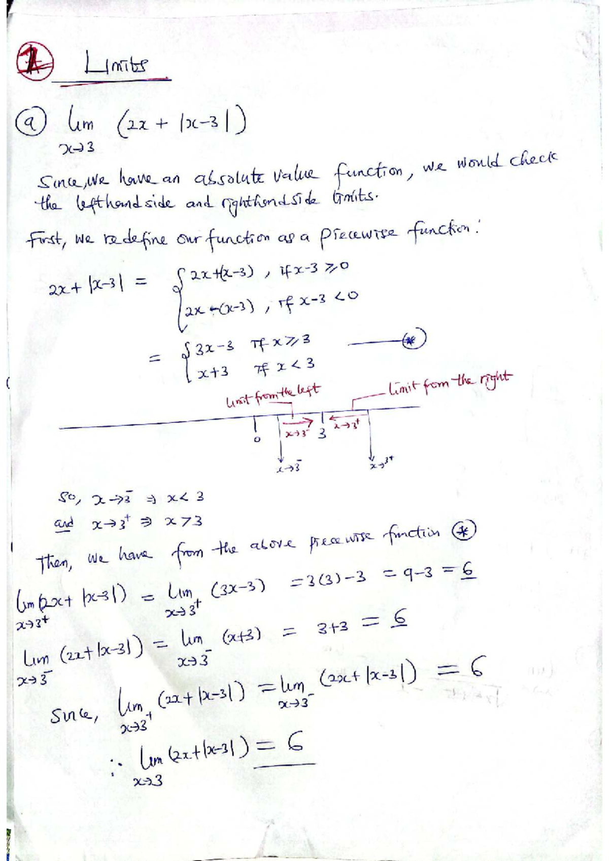 Limits and Evaluations in MATH 131: Lecture 04 Notes - Studocu