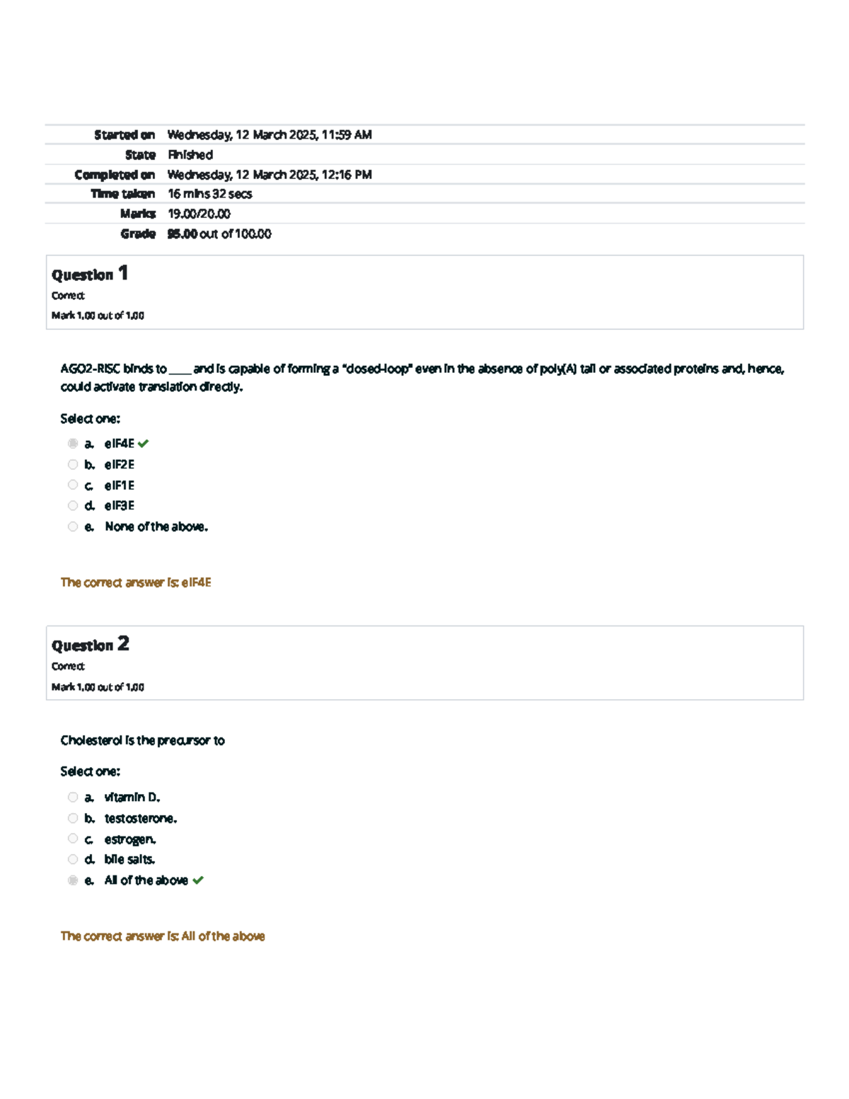 Gq6 - Graded Quiz on Molecular Biology Concepts - Studocu