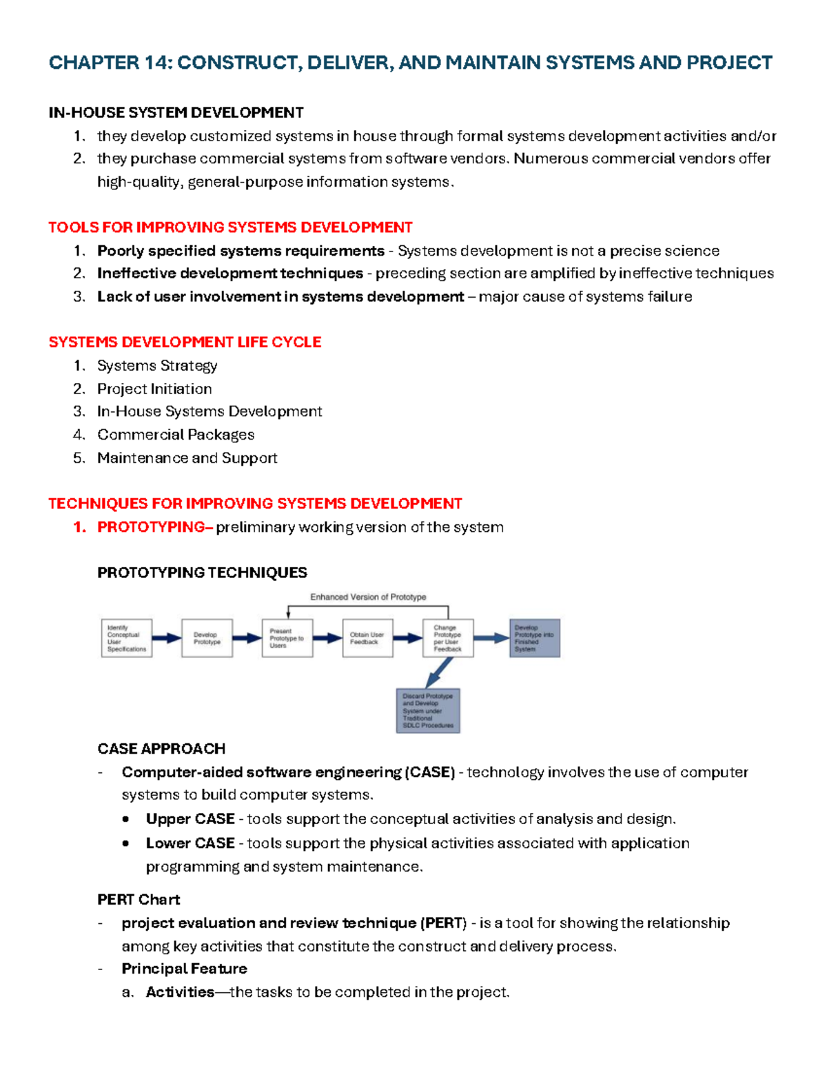 Chapter 14: System Development Life Cycle and Improvement Techniques ...