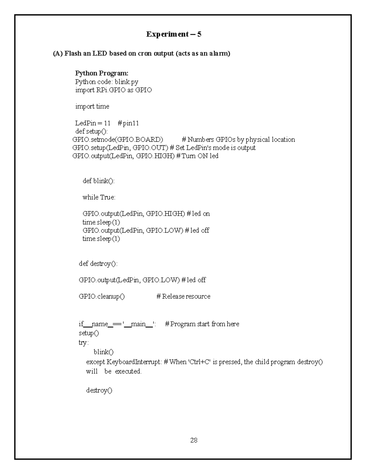 IOT Lab Record: Experiment 5 - LED & Relay Control Techniques - Studocu