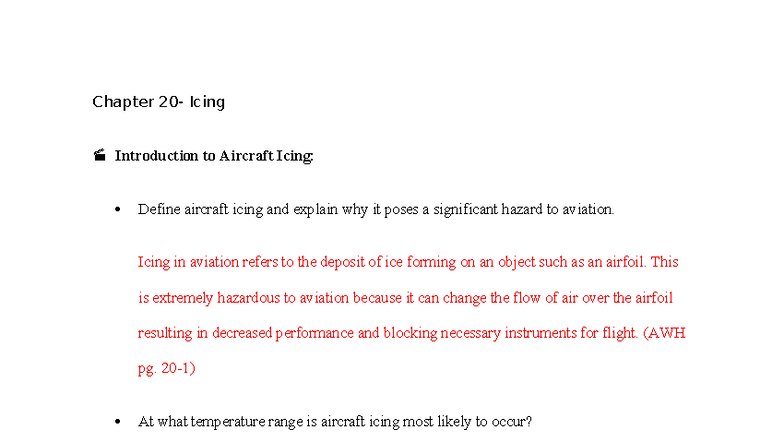 Icing and Its Impact on Aircraft Performance: A Comprehensive Study ...