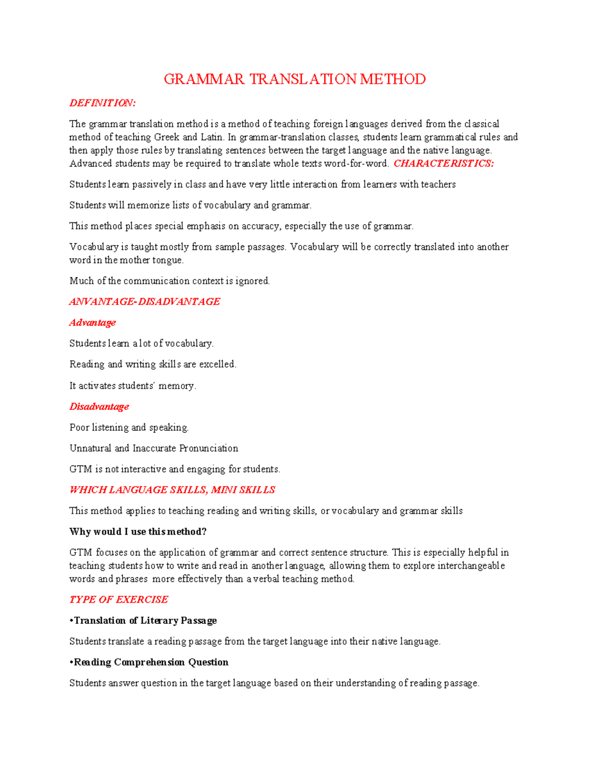 Grammar Translation Method Explained: Definition, Characteristics, Pros ...