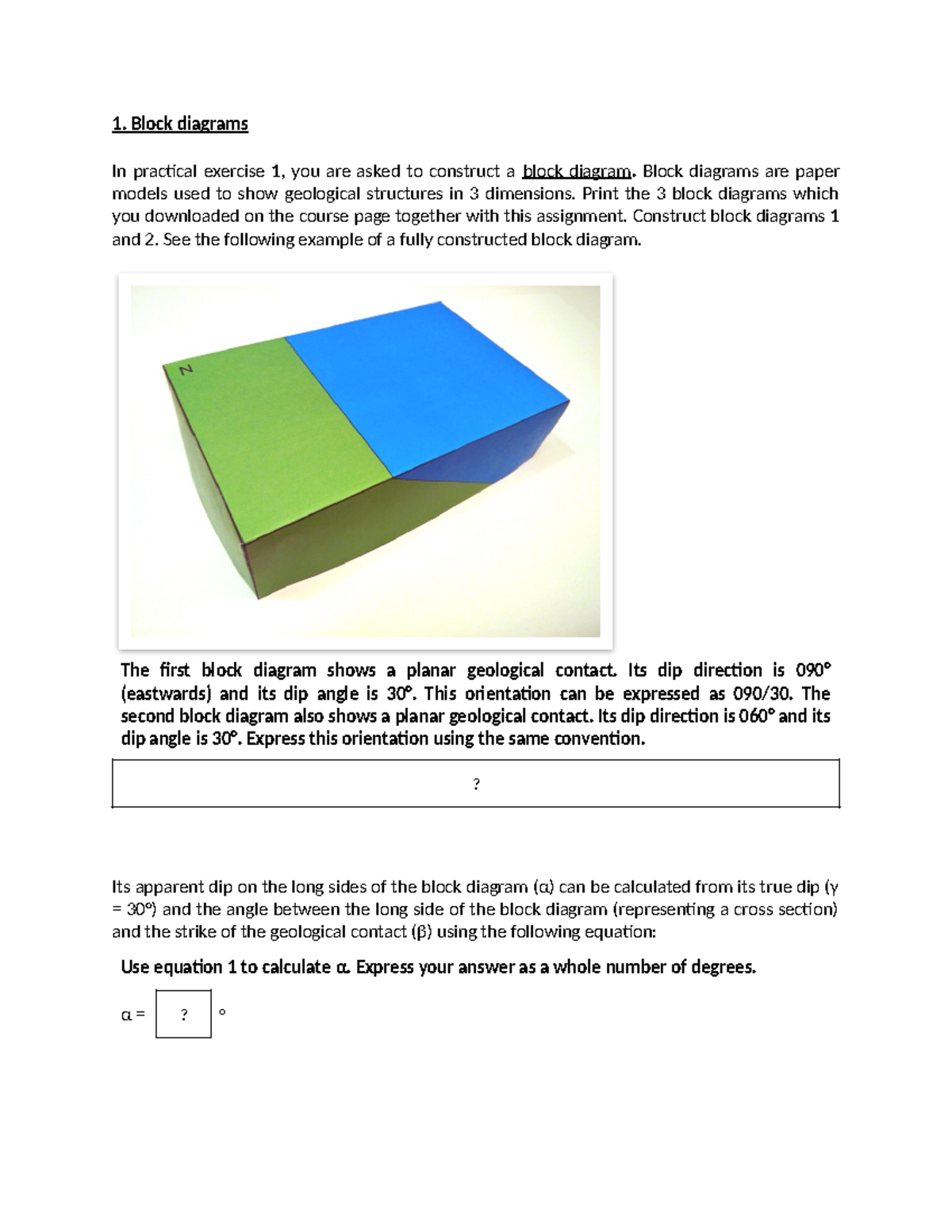 Assignment 11-Structural geology and mountain building - 1. Block ...