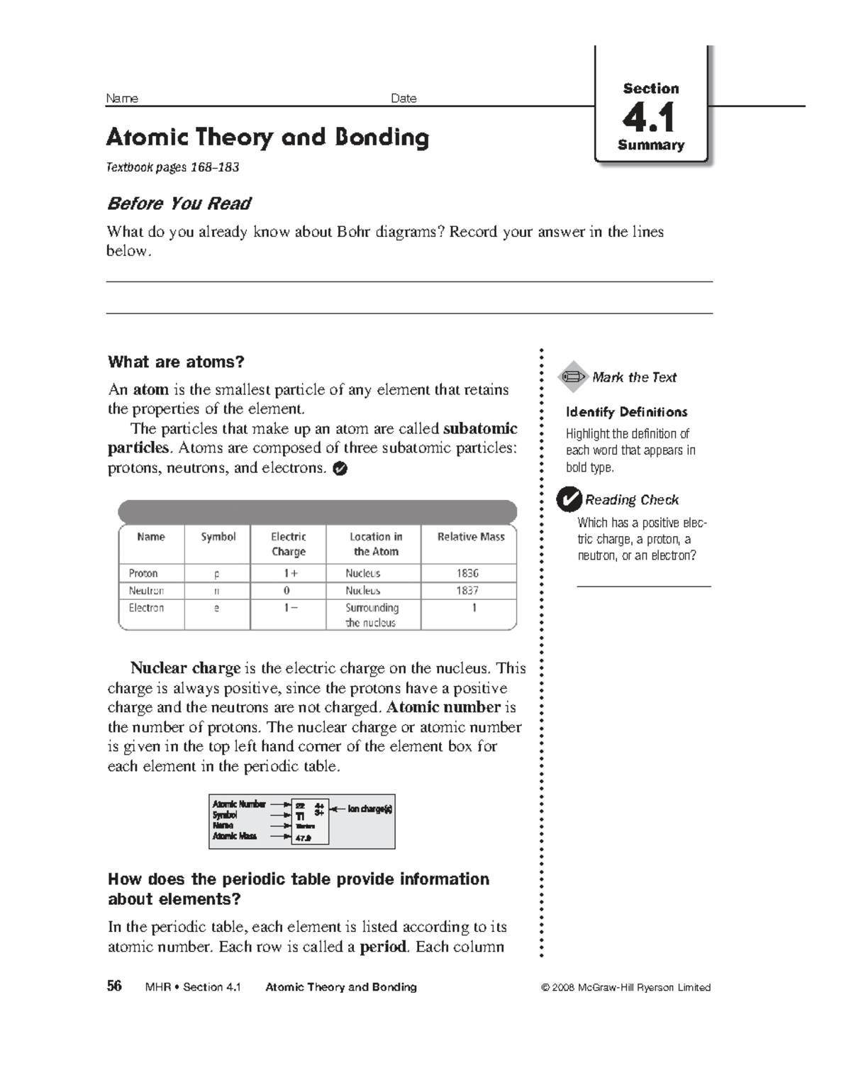 4.1 Atomic Theory and Bonding Summary Notes for Science Class - Studocu