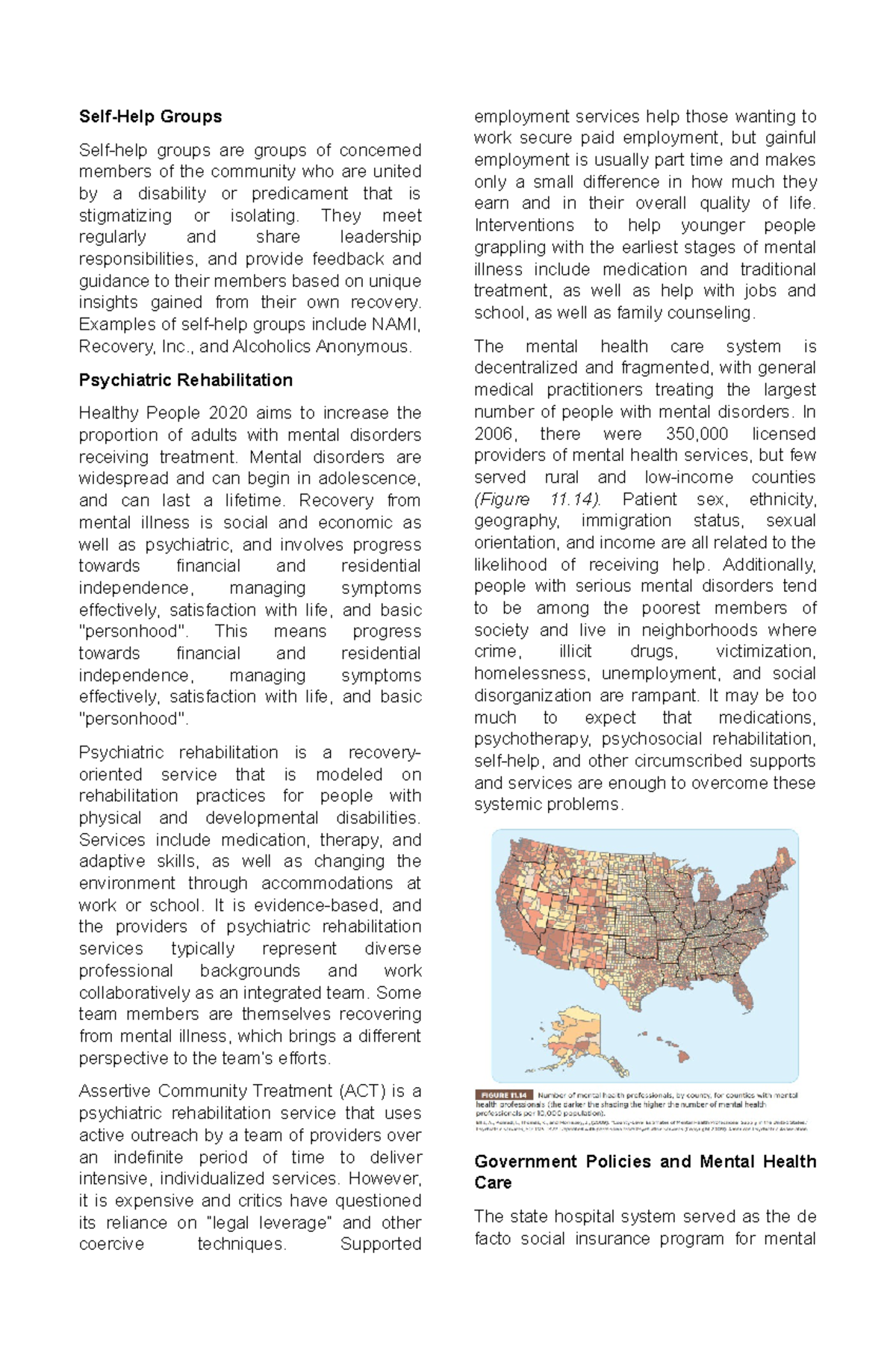 Chapter 11- SELF Group TO THE Affordable CARE ACT - Self-Help Groups ...