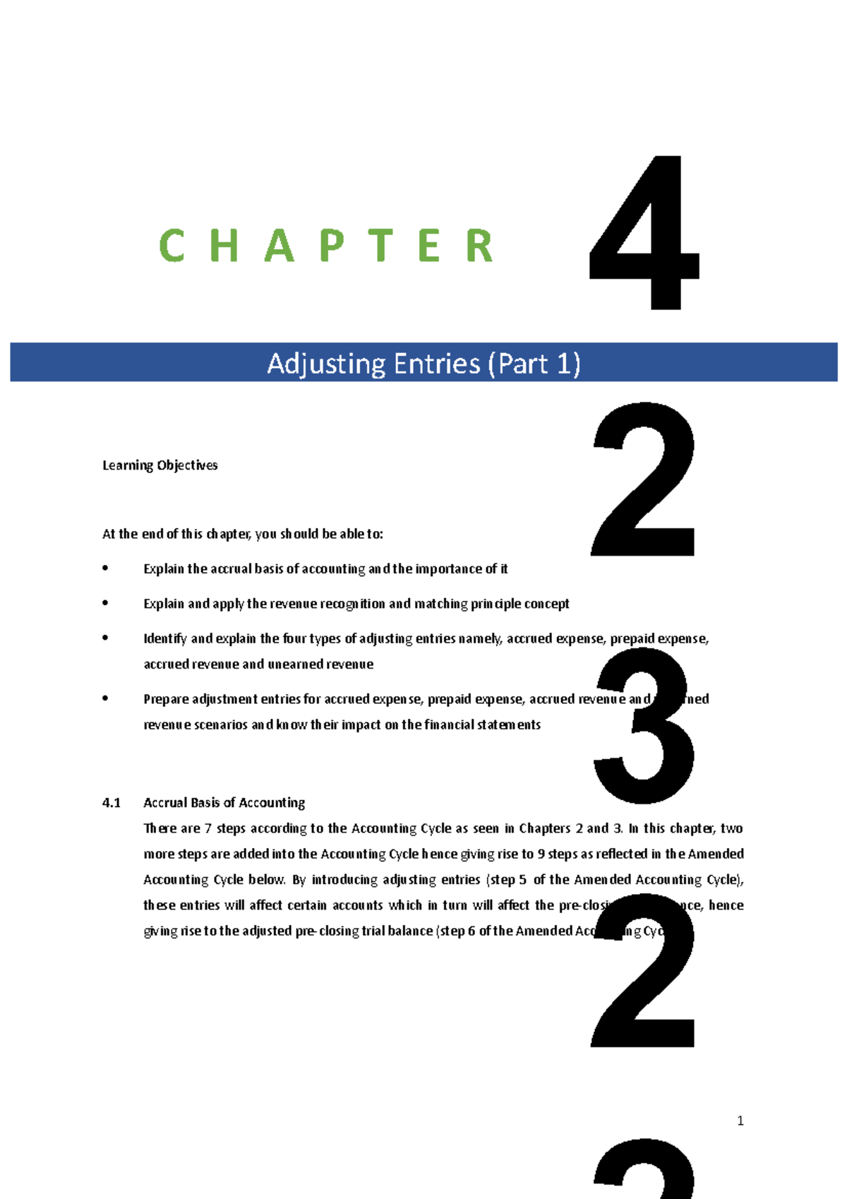Chapter 4 Adjusting Entries (Part 1) BACC lecture notes - Learning ...