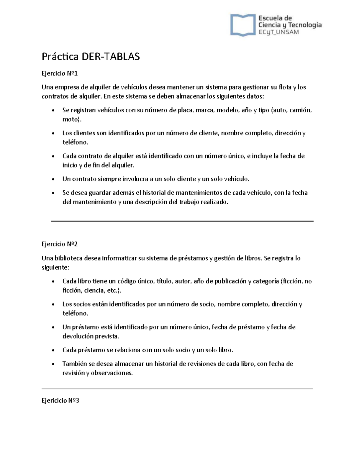 Práctica DER a Tablas - Ejercicios de Gestión de Sistemas - Studocu