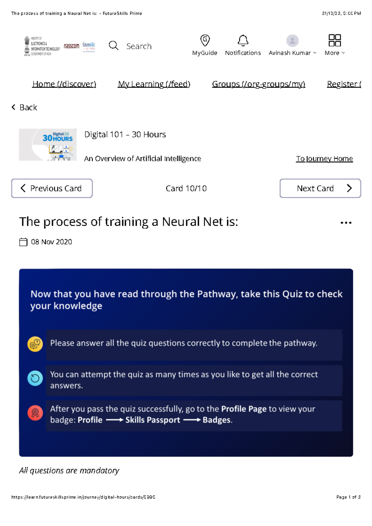Digital 101 30hr - Neural Networks Training Assignment - Studocu