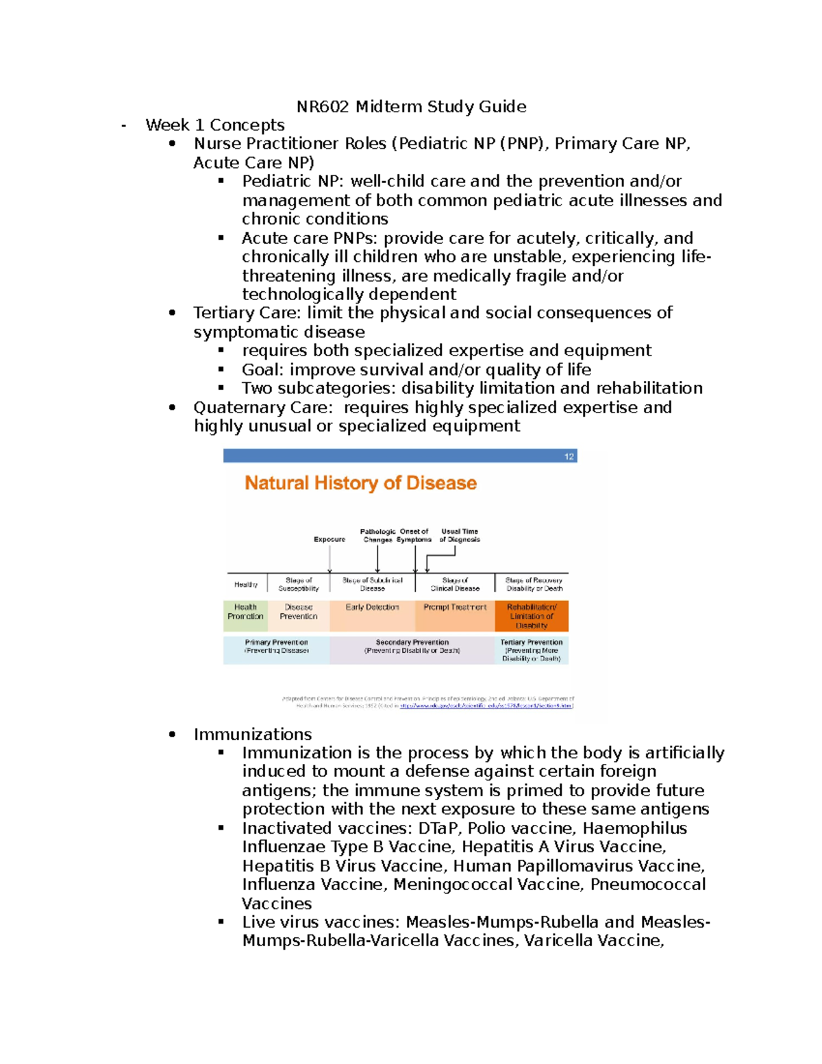 NR602 Midterm Study Guide: Pediatric NP Roles & Key Concepts - Studocu