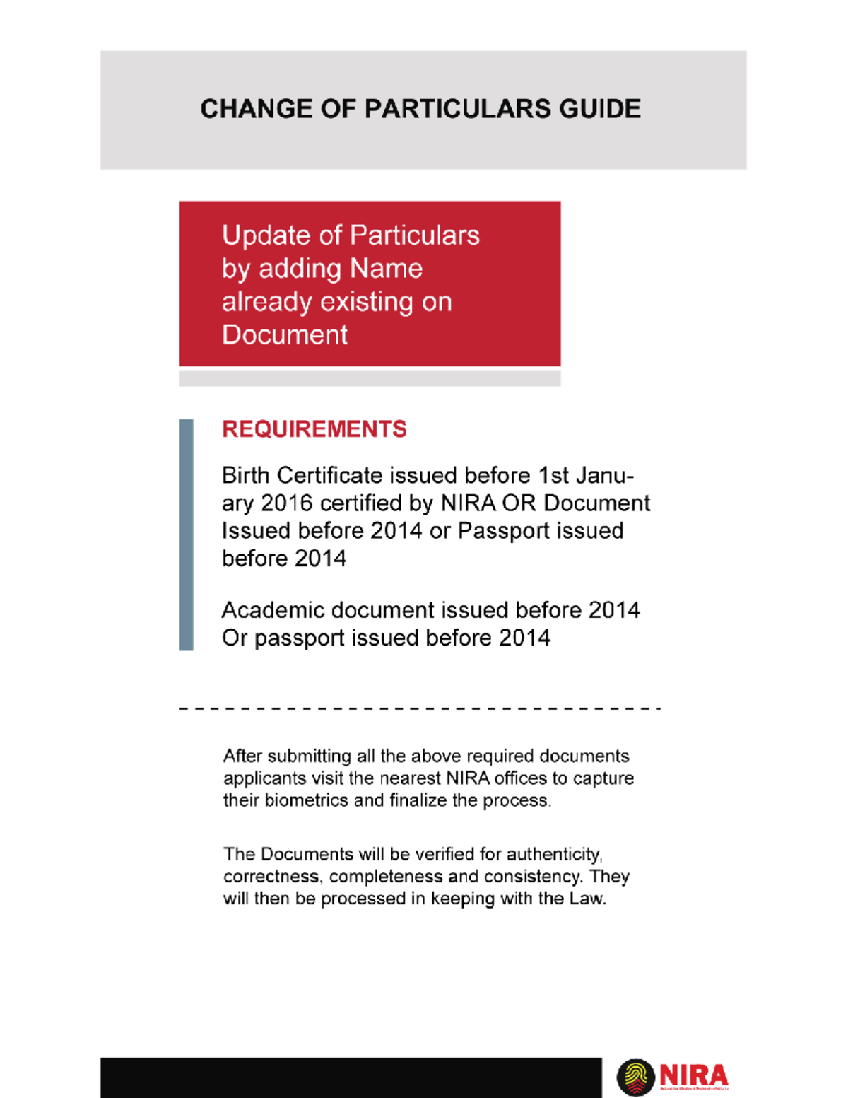NIRA Change of Particulars Guide: Names, Gender, and Other Details ...