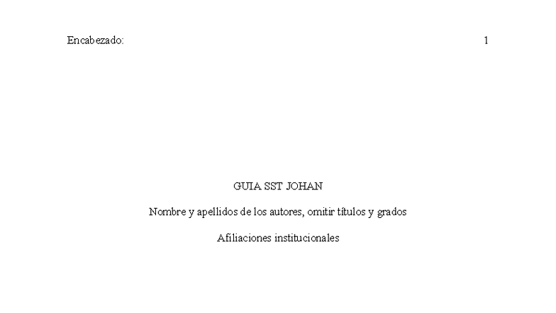Guía de Seguridad y Salud en el Trabajo (SST) - Johan - Studocu