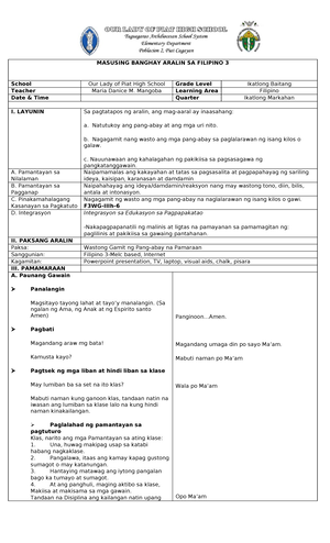 DLP IN ESP - sample dlp in esp - Grade School Department S. Y. 2024 ...