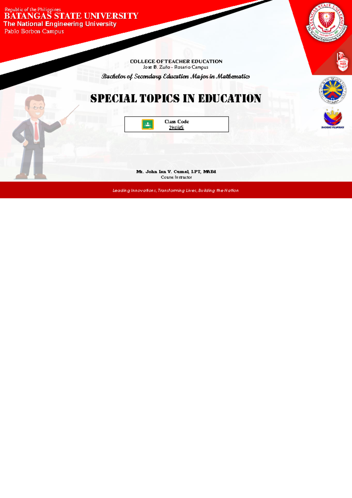 Lesson I. Foundation of Philippine Education System - Leading ...