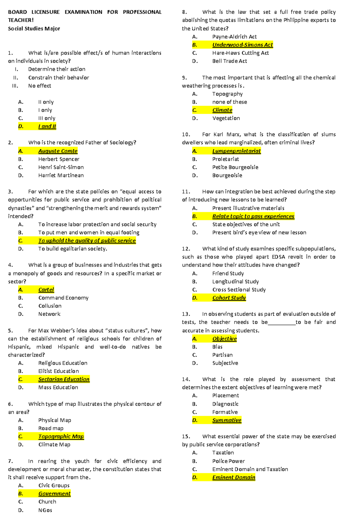 Social Studies 150: Exam Questions and Answers Guide - Studocu