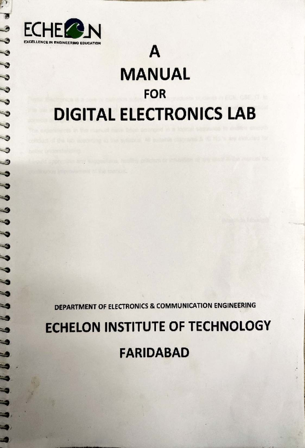 Digital Electronics Lab Manual - ECHE 2023 - Studocu