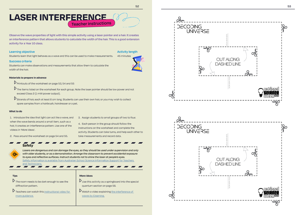 52 53 LASER INTERFERENCE: Exploring Light Wave Properties in Year 10 ...