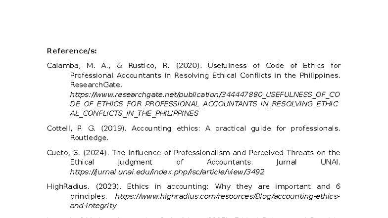 Ethics and Integrity in Accounting: Challenges and Standards (ACCT 101 ...