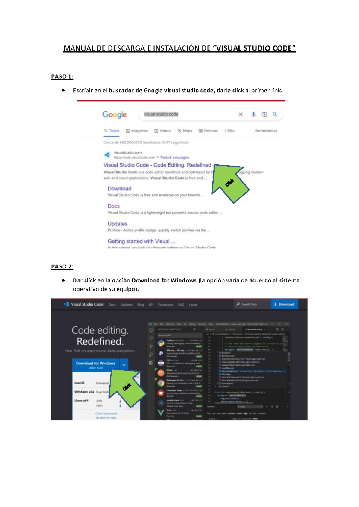 Manual de Instalación y Uso de Visual Studio Code - Studocu