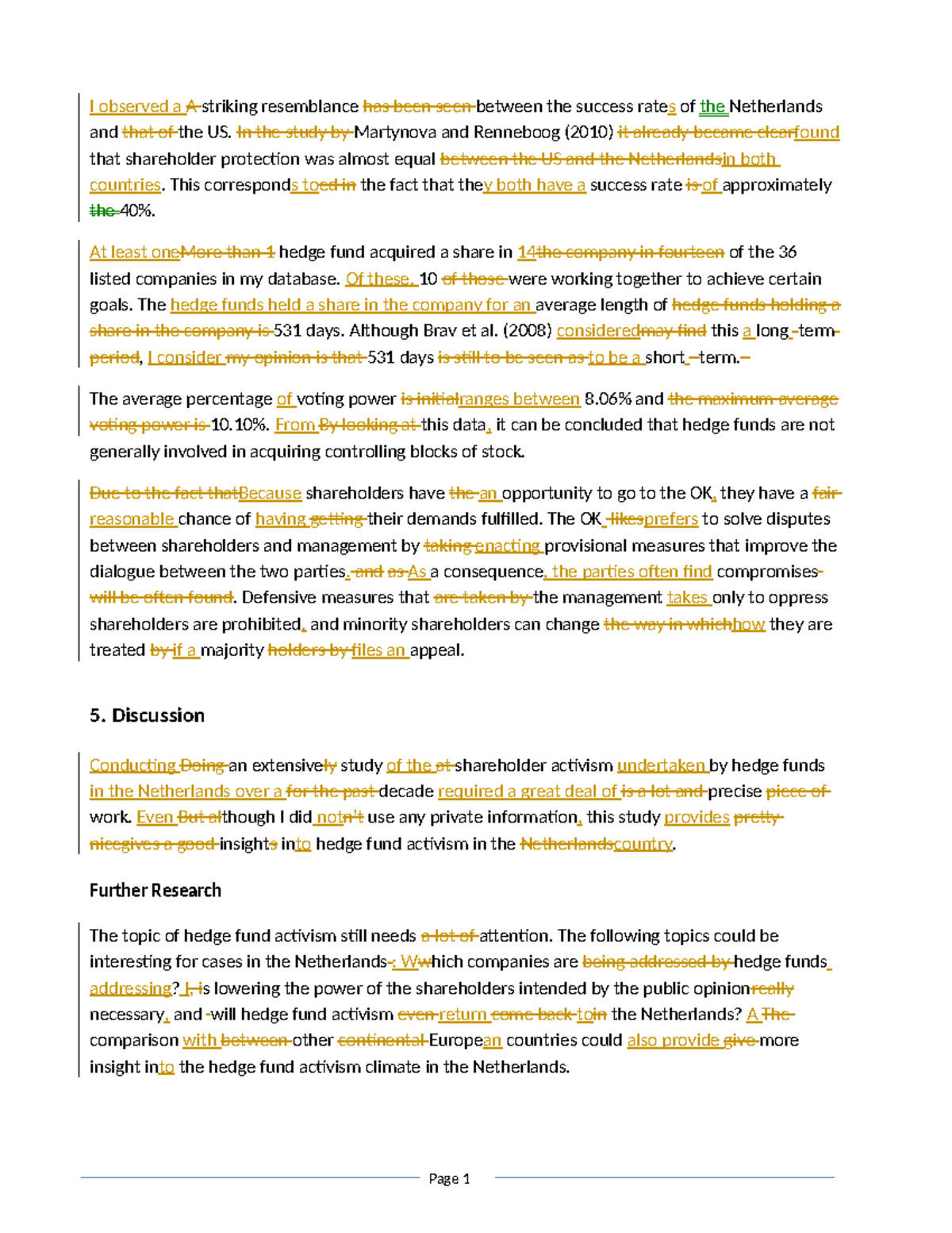 Scribbr example Edit Structure and Clarity - I observed a A striking ...