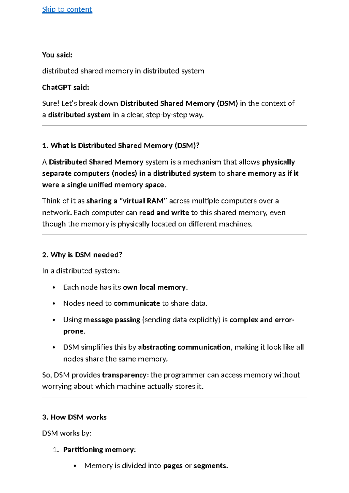 MCA: Understanding Distributed Shared Memory in Distributed Systems ...