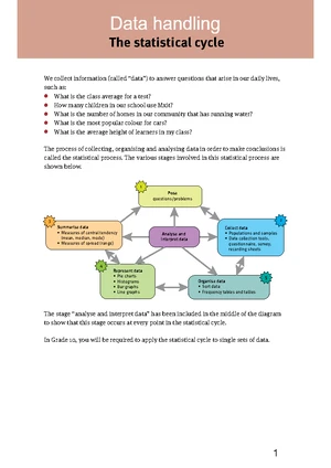 Mathematical literacy-Data handling - The statistical cycle We collect ...