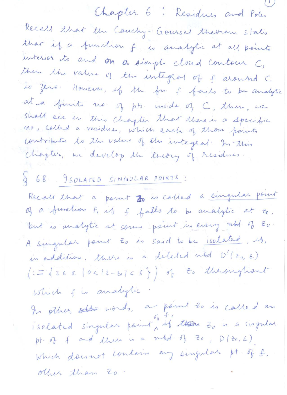 Chapter 6: Residues and Poles in Complex Analysis - Studocu