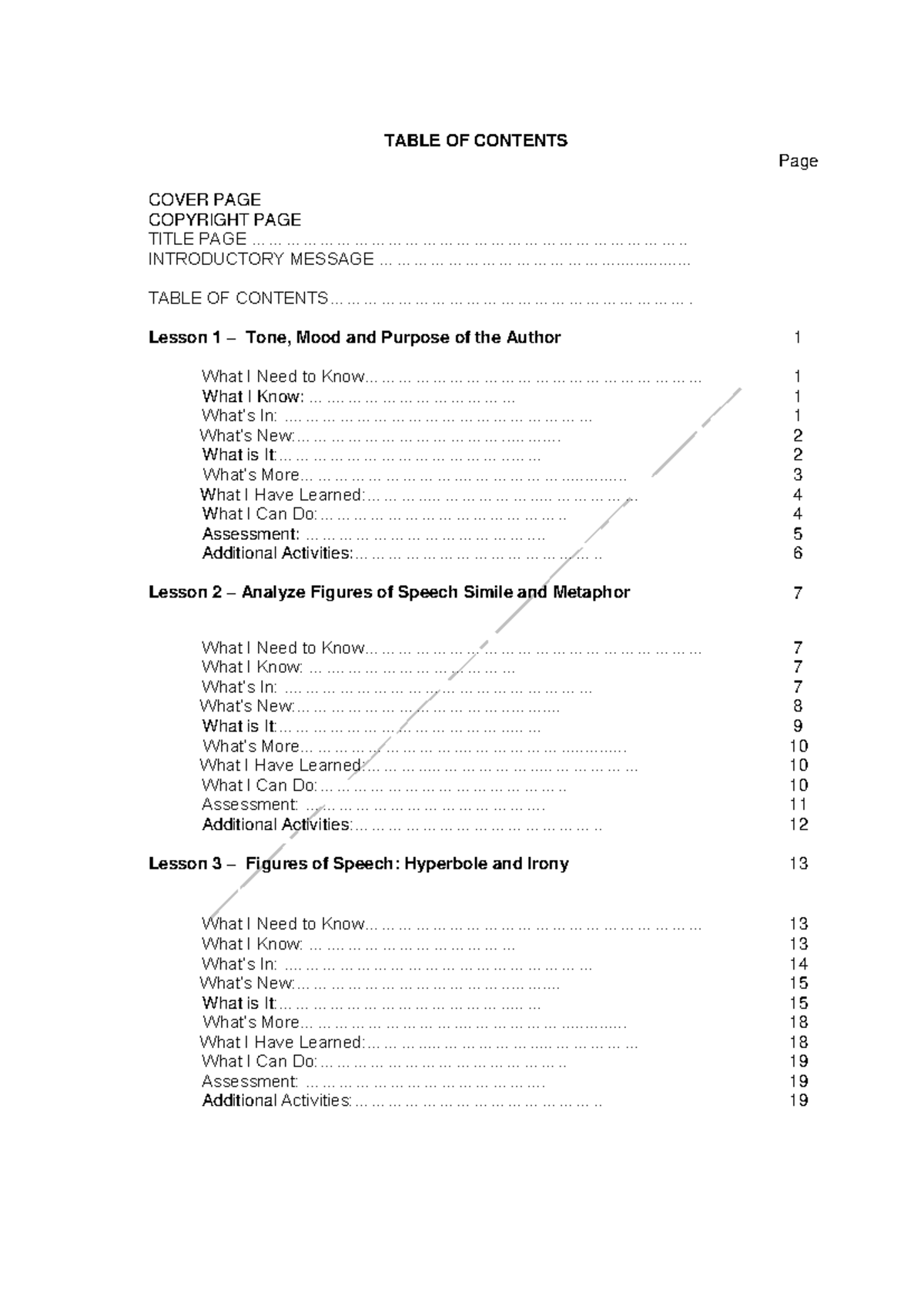 500812770 English 6 Q1 Mod2 Lesson on Tone and Figures of Speech - Studocu