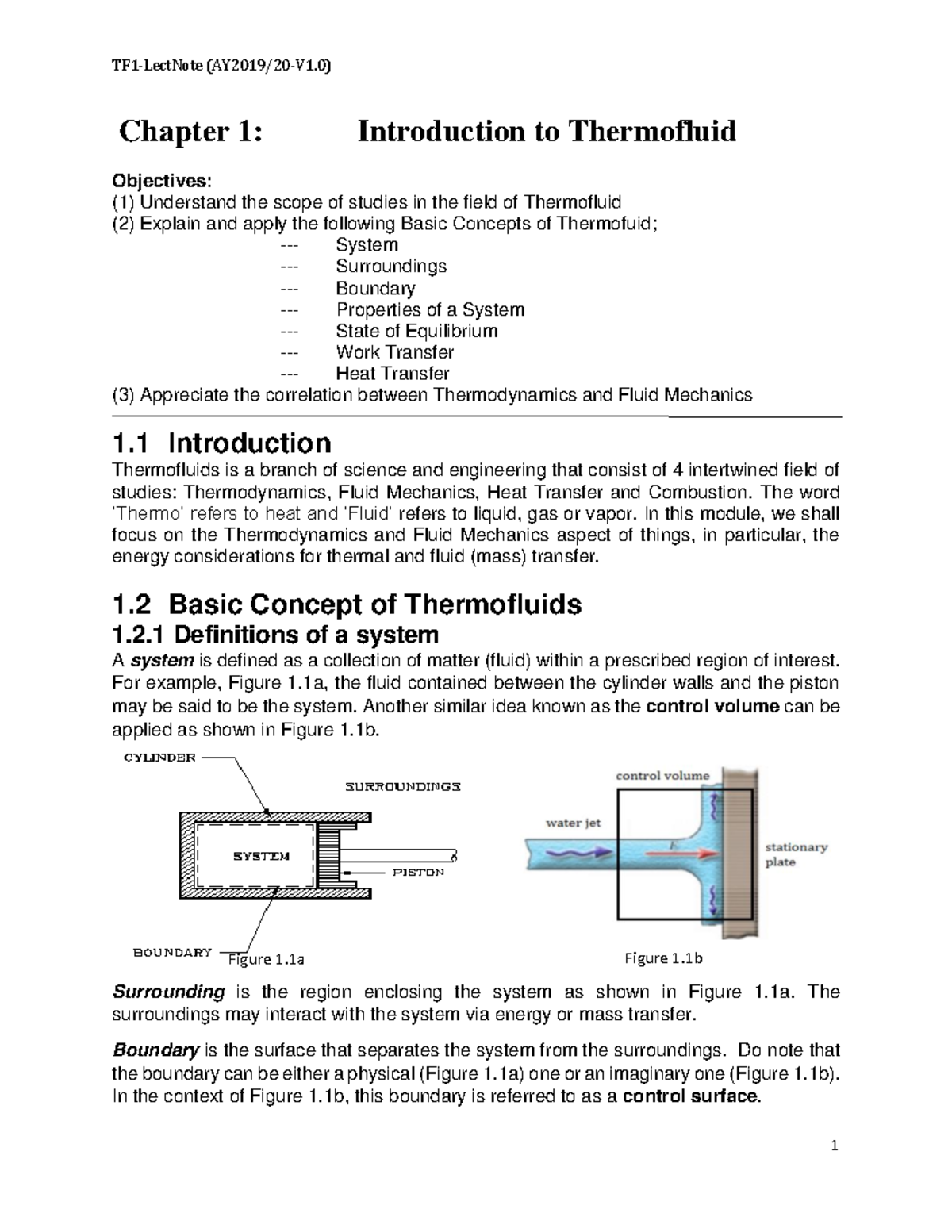 Thermofluids CH1-2 Notes: Key Concepts & First Law of Thermodynamics ...