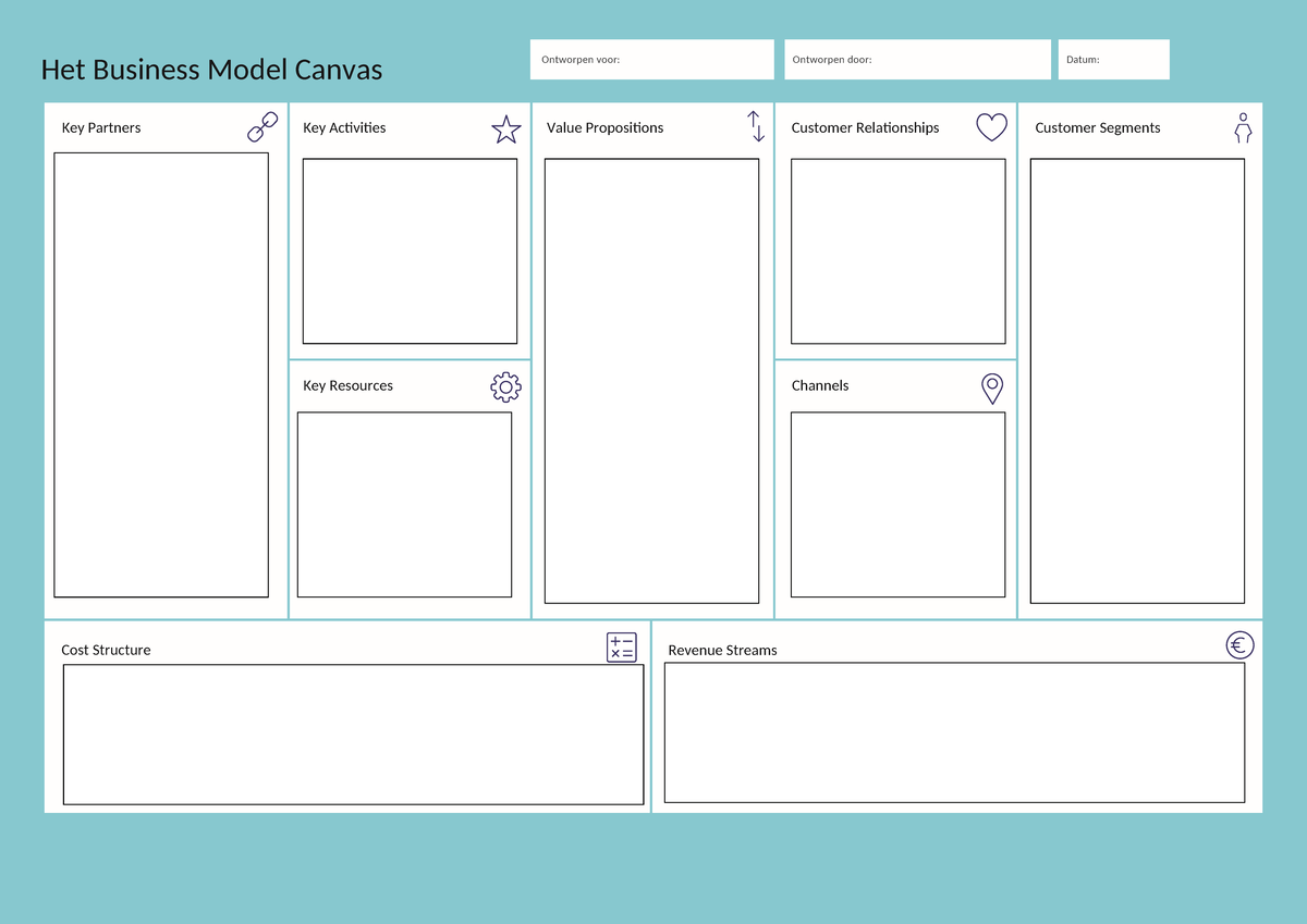 Business model canvas LEEG - Introduction to Management and Consumer ...