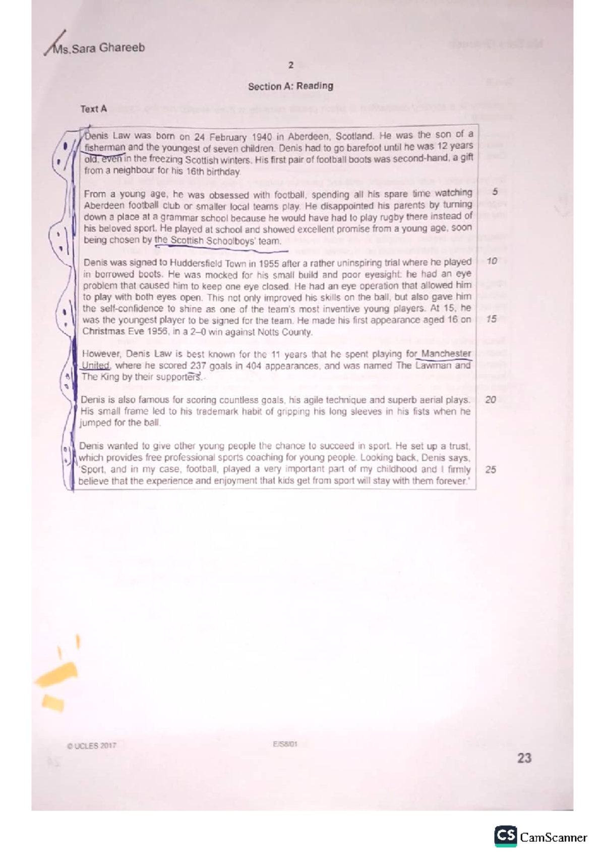 Cambridge Checkpoint English First Fiction Writing Checklist (Wc) - Studocu