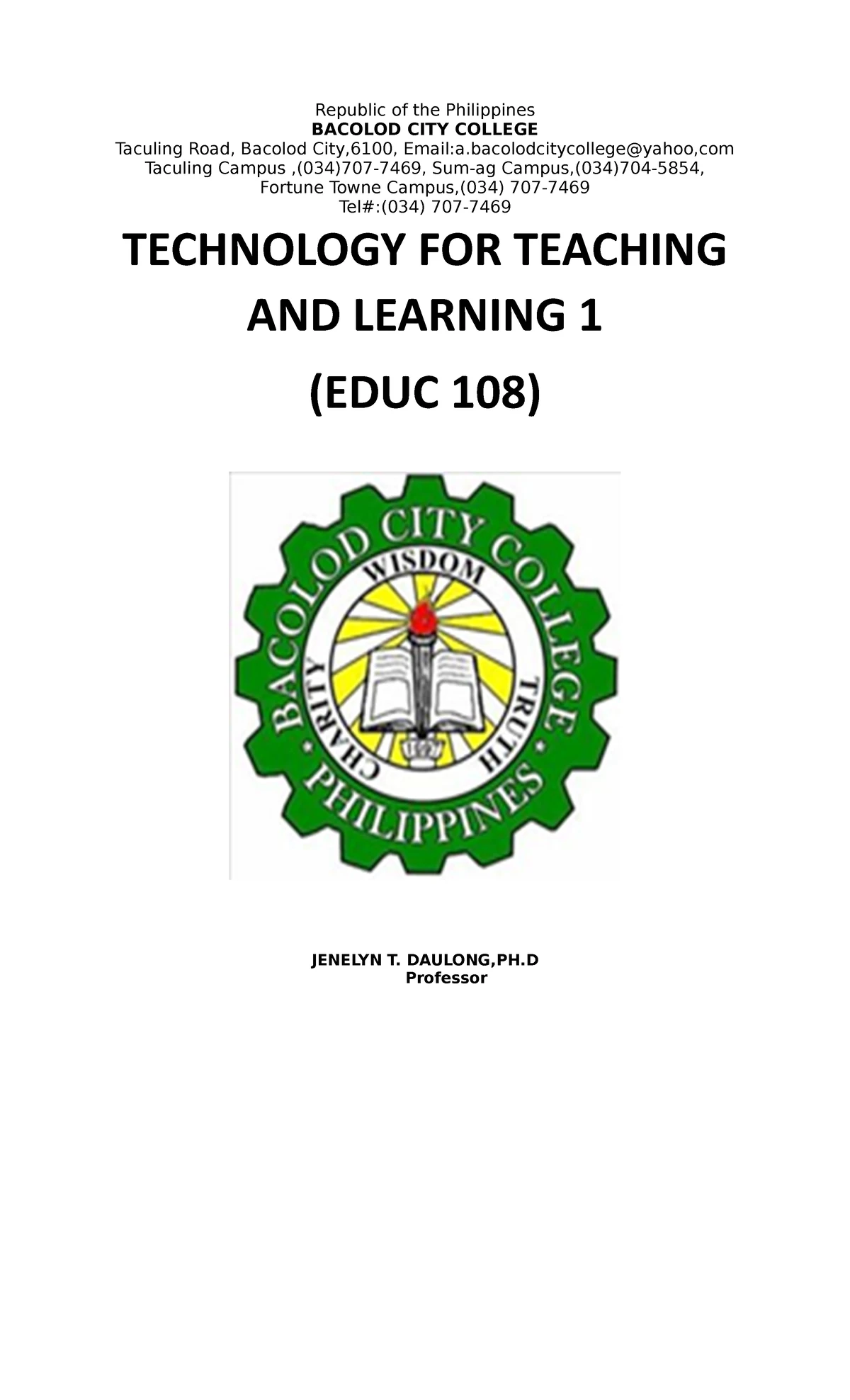 Teaching Assessment OF THE Grammar WEEK 1 & 2 - ENG 108: Teaching and ...