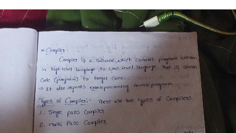 Compiler Design: Unit 1 Overview and Key Concepts - Studocu