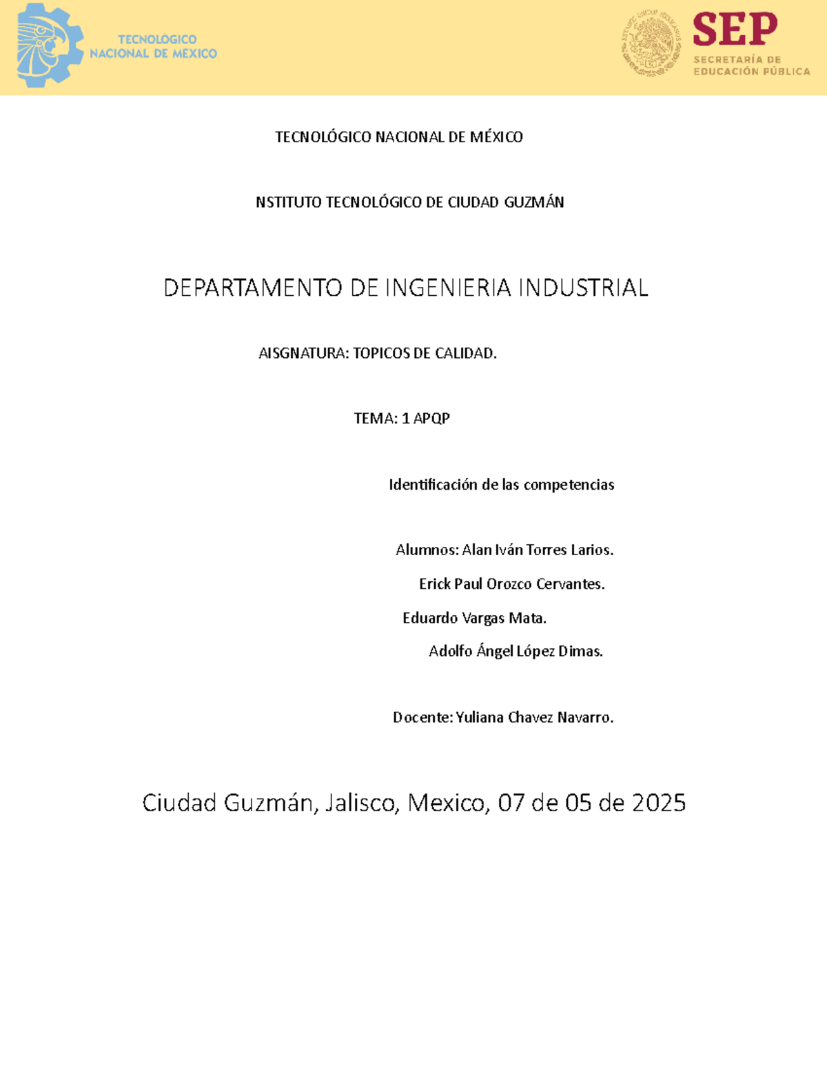AMEF - Análisis de Modo y Efecto de Fallos en Calidad - TQC - Studocu