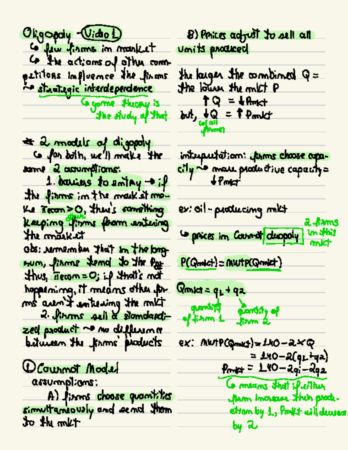ECO101 Oligopoly Lecture Notes: Key Concepts and Models Explained - Studocu