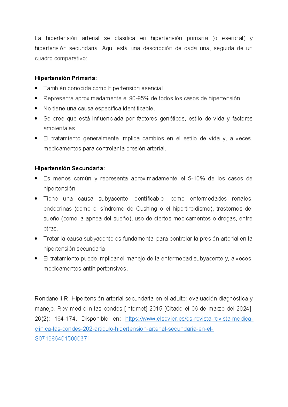 Tipos de Hipertensión Arterial: Primaria y Secundaria - Comparativa ...