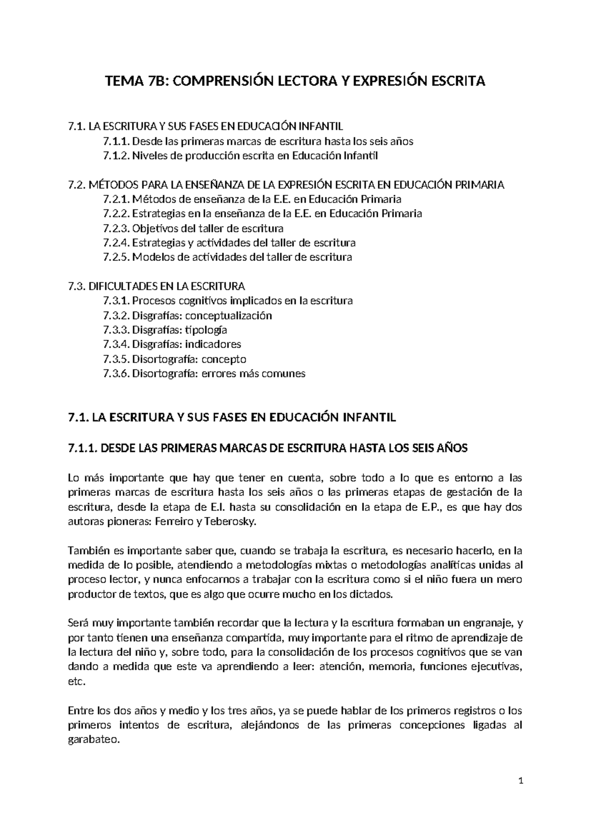 TEMA 7B: Comprensión Lectora y Expresión Escrita en Educación Infantil ...