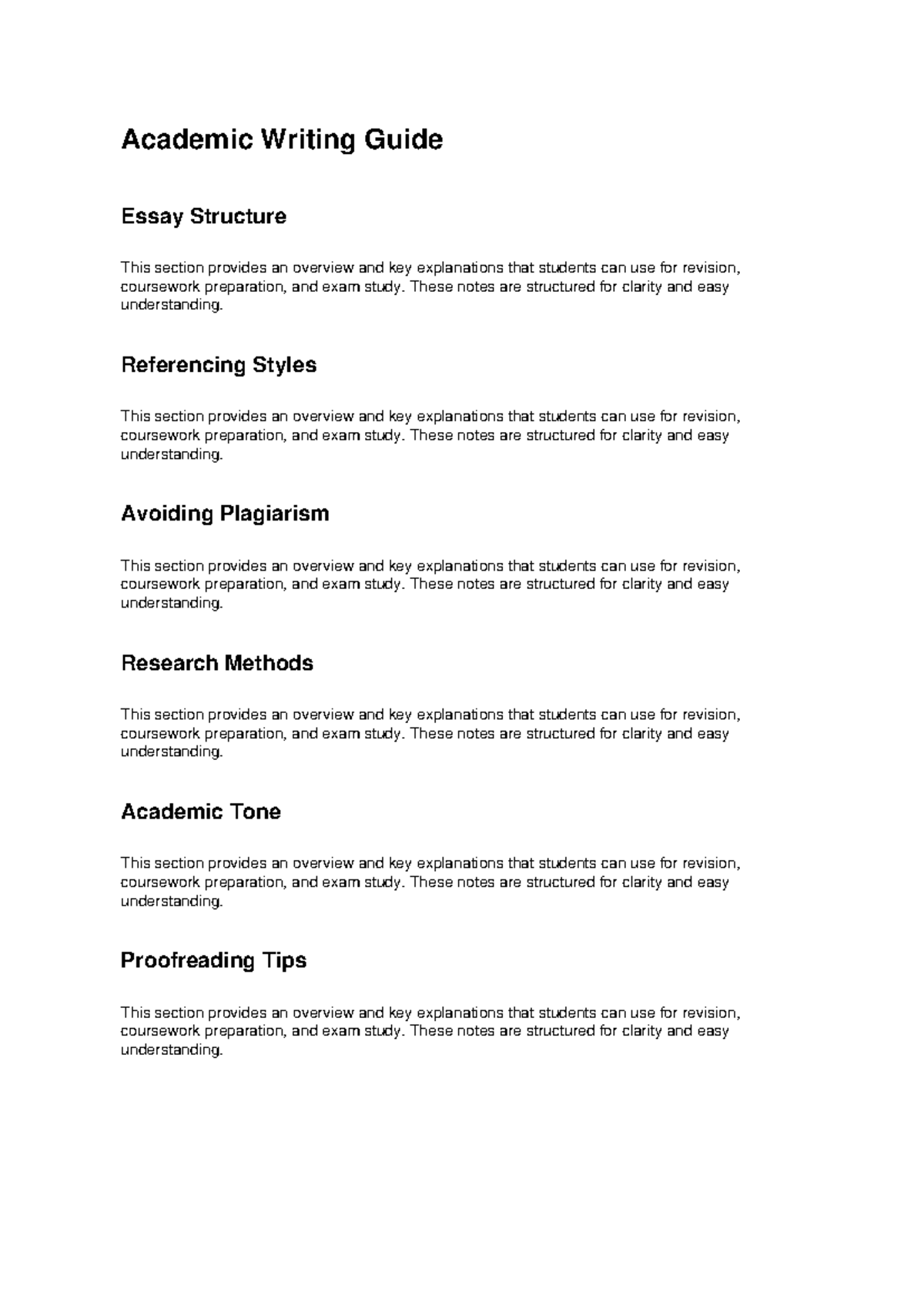 Academic Writing Guide: Key Concepts & Tips for Success - Studocu