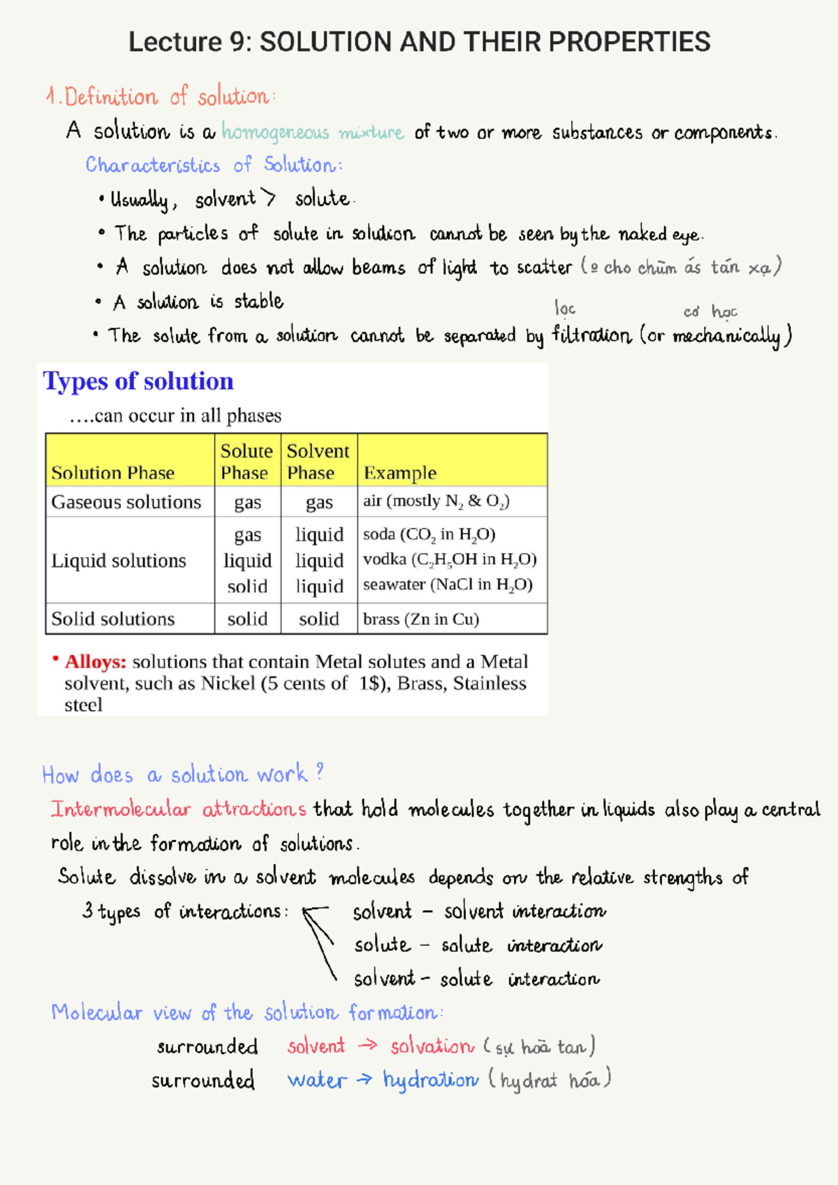 Lecture 9 Solution AND Their Properties - Lecture 9: SOLUTION AND THEIR ...