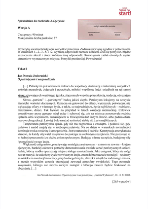 Quo vadis test - ................ - TEST SPRAWDZAJĄCY KOMPETENCJE ...