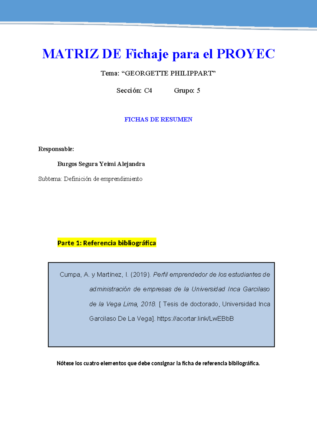 Matriz 1 Fichas de resumen Finalizado MAYO - MATRIZ DE Fichaje para el ...