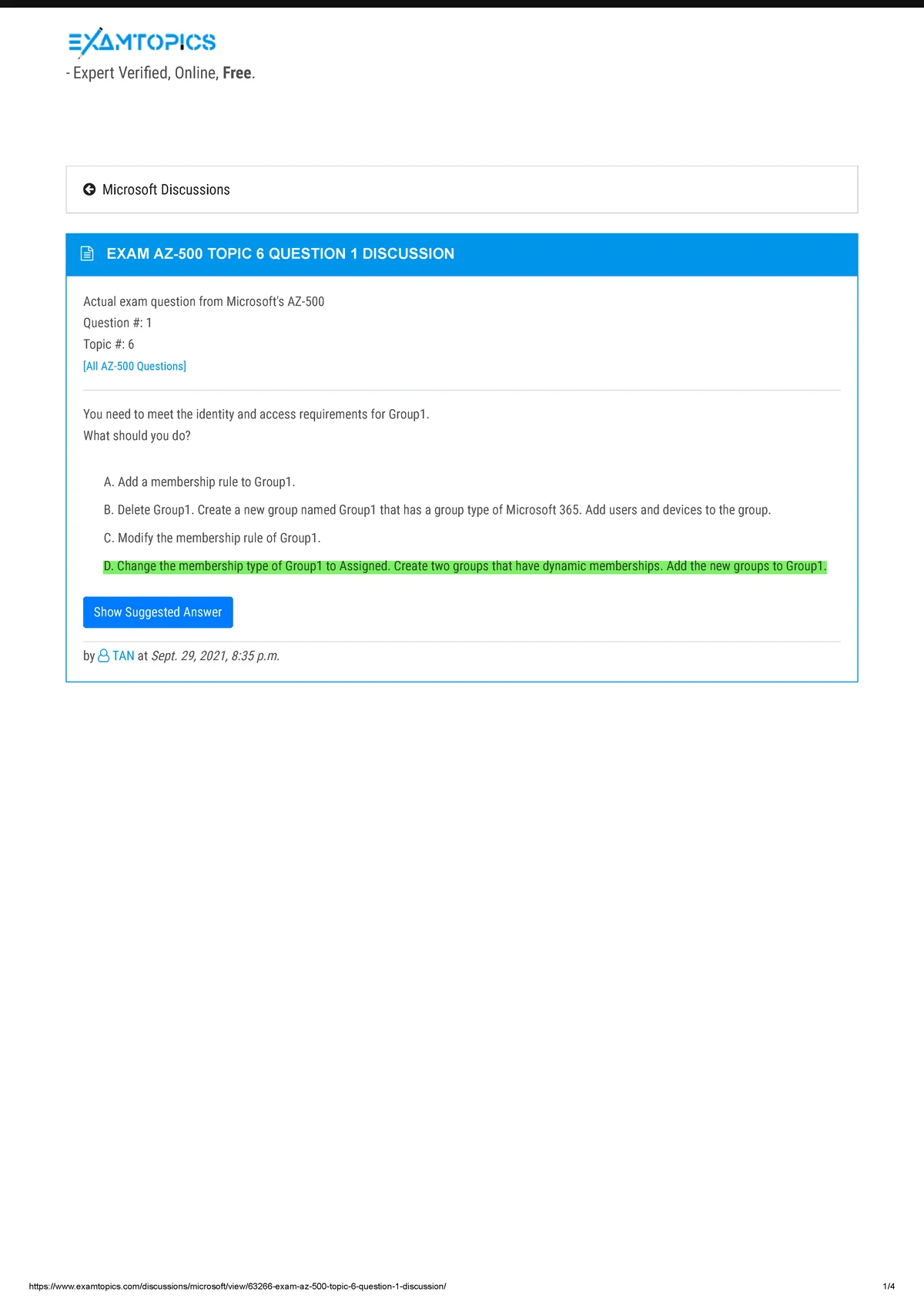 Topic 4 - Memo: Insights from Microsoft Discussions on Expert ...