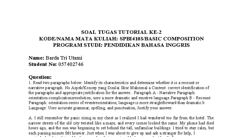 SOAL TUGAS TUTORIAL: ASSIGNMENT 2 - BASIC COMPOSITION - Studocu