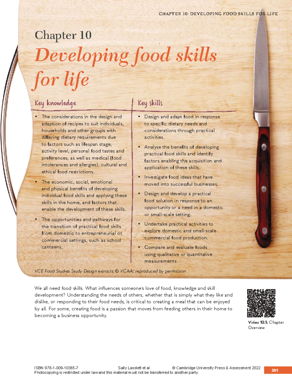 Chapter 10: Developing Food Skills for Life - VCE Food Studies - Studocu