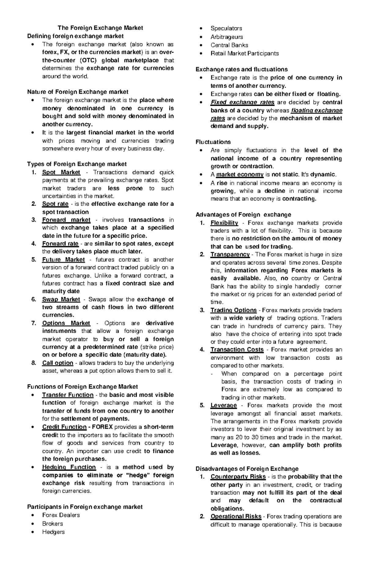 An Overview of the Foreign Exchange Market: Key Concepts and Functions ...